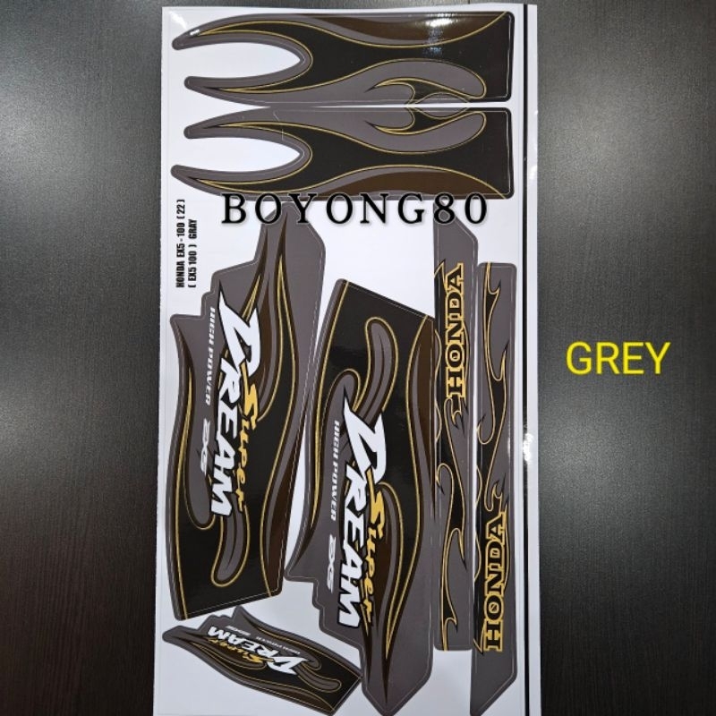 HONDA EX5 / EX5 DREAM CUSTOM DESIGN API SPECIAL EDITION BODY STICKER ...