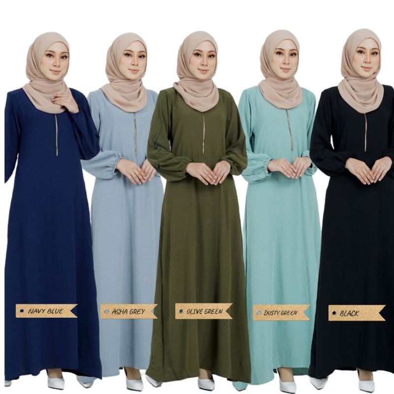JUBAH PLAIN JUBAH MUSLIMAH CEY IRONLESS SEJUK READY STOCK S TO 3XL ...
