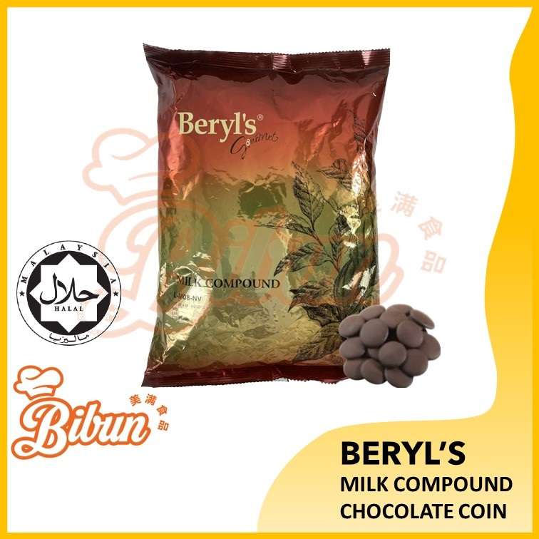 BERYLS Milk / Dark / White Compound Chocolate Coins 1kg / 250gm BERLY ...