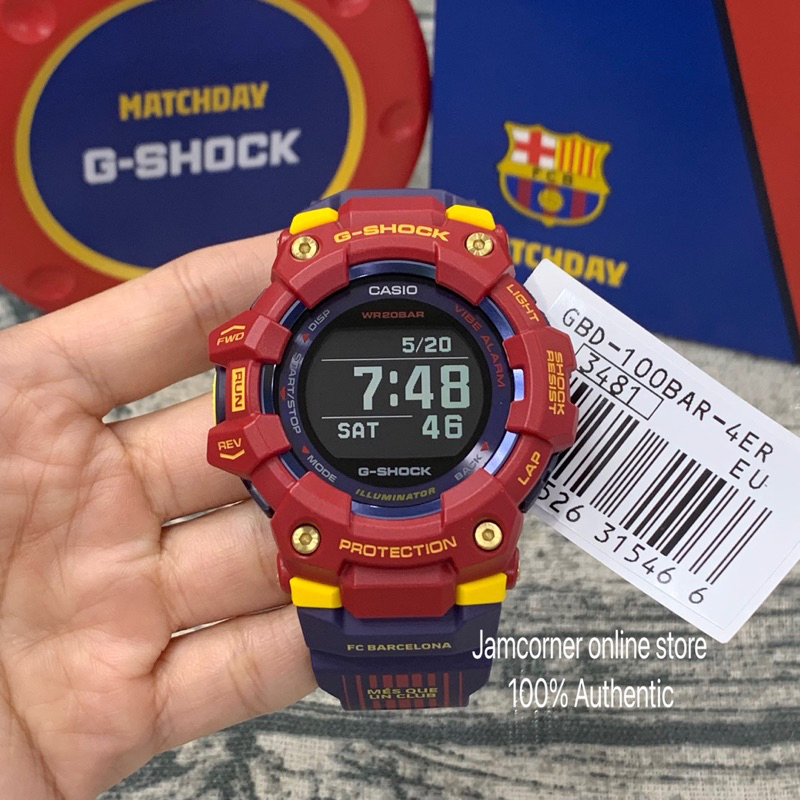 LIMITED EDITION 100% ORIGINAL CASIO G-SHOCK GBD-100BAR-4 FC Barcelona ...