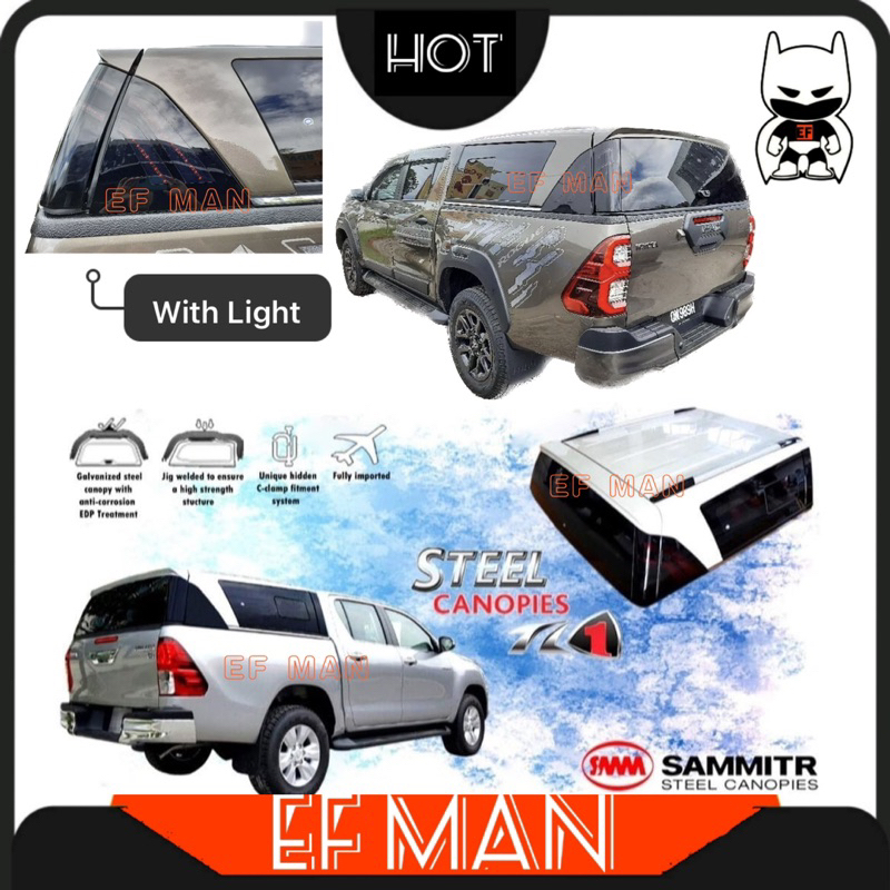 4WD 4x4 SAMMITR CANOPY WITH LED LIGHTING TOYOTA HILUX VIGO REVO ROCCO ...