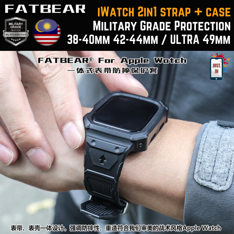 FATBEAR MILITARY GRADE Rubber Silicone Watch Case for iWatch Series ...