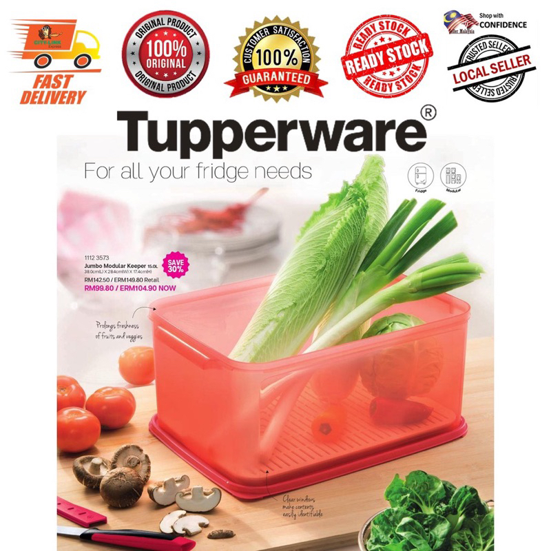 Tupperware Jumbo Modular Keeper 15.0 Liter | Shopee Malaysia