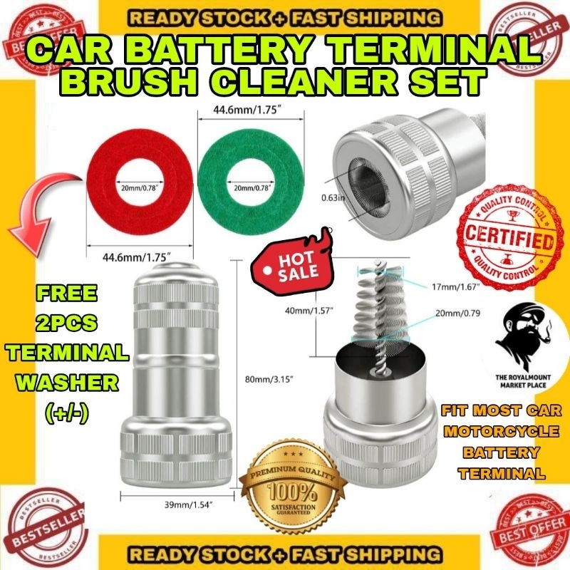 BATTERY TERMINAL CLEANER ORING GASKET BATERI KERETA MOTOR LORI PENCUCI ...