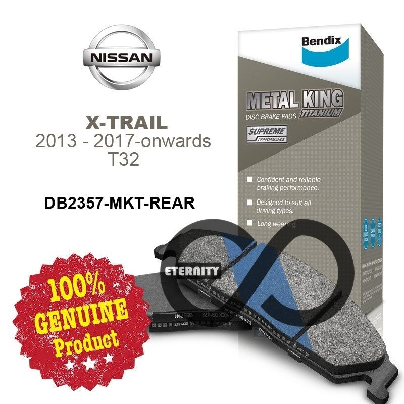 Original Bendix DB2357MKT Rear Brake Pad - Nissan X-Trail T32 ...