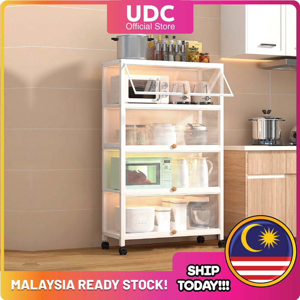UDC 🤗 Kitchen Storage Cabinet Multi-layer Organizer Rack Shelf with ...