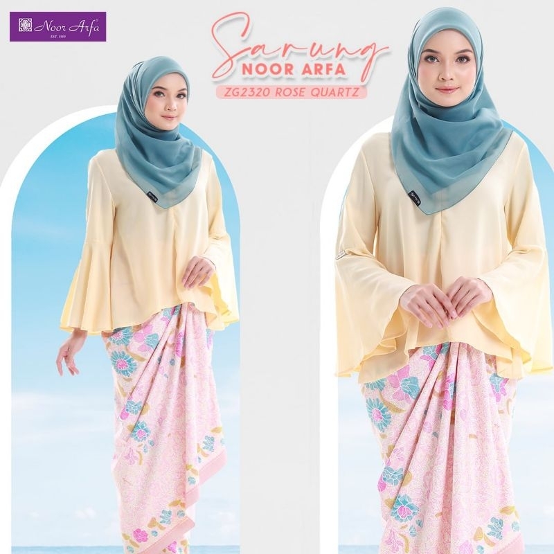 BATIK SARUNG NOOR ARFA velvet colour pastel | Shopee Malaysia