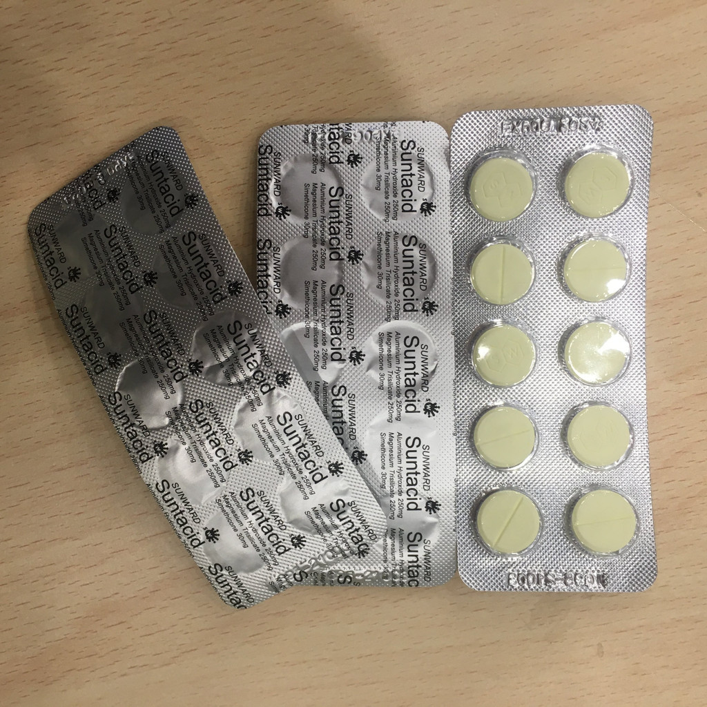 SUNTACID TABLET 10'S for relieving gastric pain, Hyperacidity ...