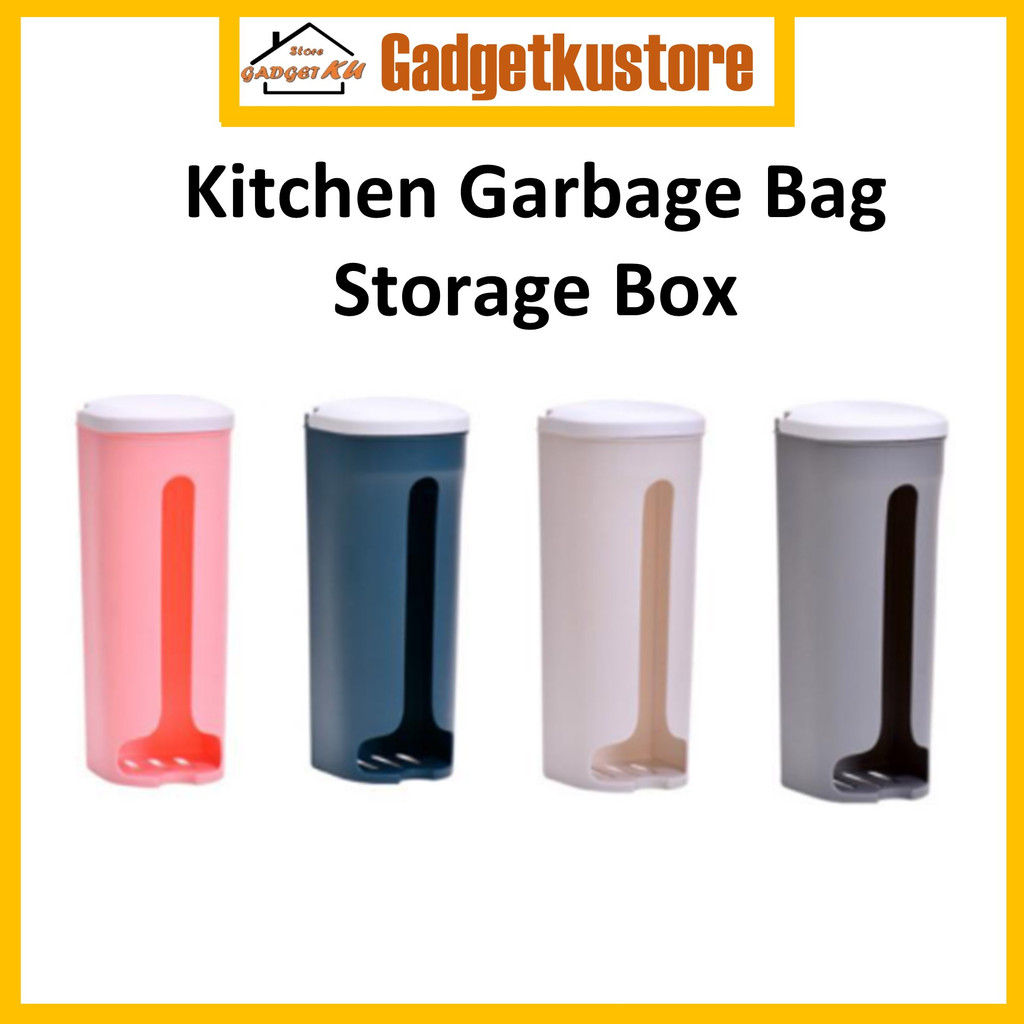 Kitchen Garbage Bag Storage Box Organizer Wall Hanging Trash Bag ...