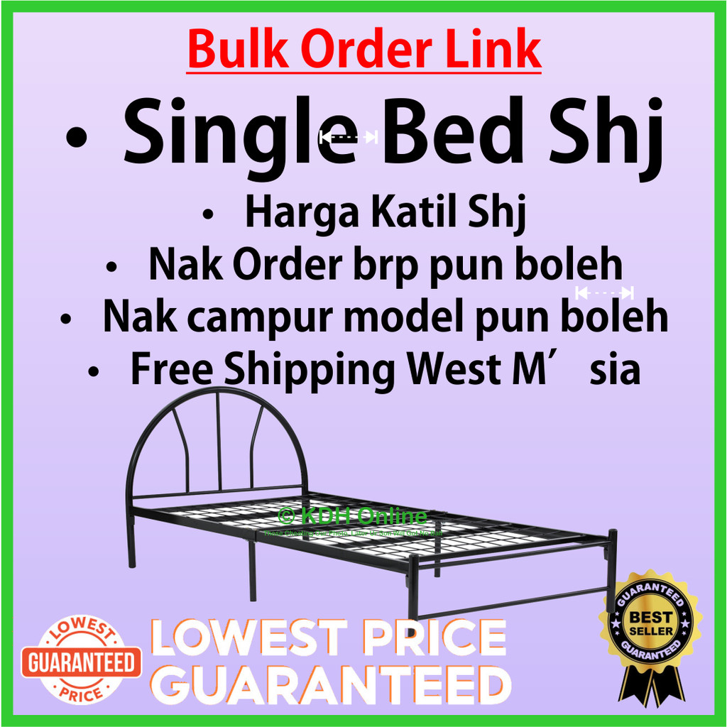 *FREE SHIPPING* ( Link Bulk Order ) Single Bed/Katil Besi Single/Katil ...