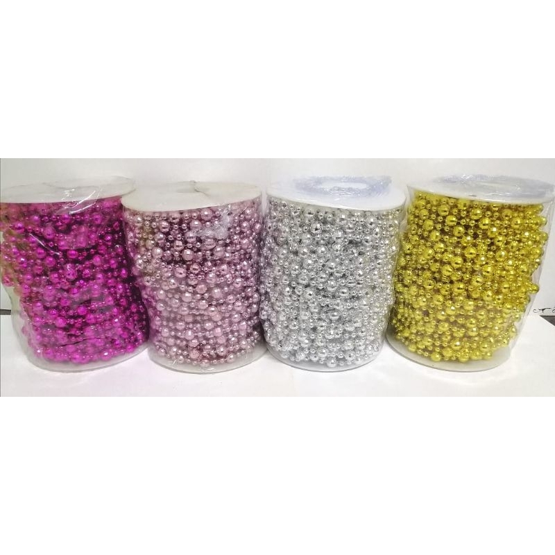 manik gold silver mix size manik global beads rantai dalam gulung manik ...