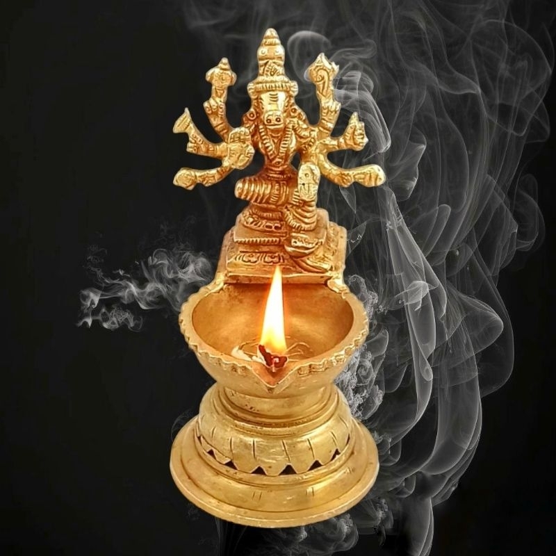 Varahi Amman Vilakku / Varahi Devi Statue Oil Lamp / Dandini Devi Diya ...