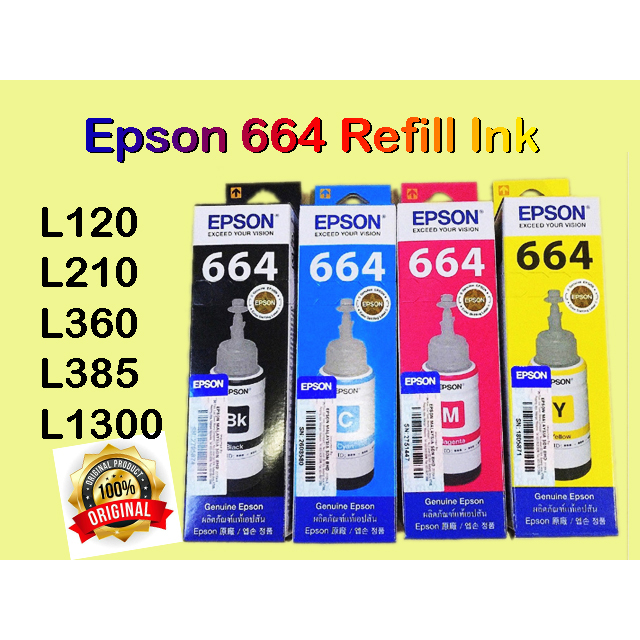 [Clear Stocks] ORIGINAL Epson Ink Bottle 70ml L100, L110, L120, L200 ...