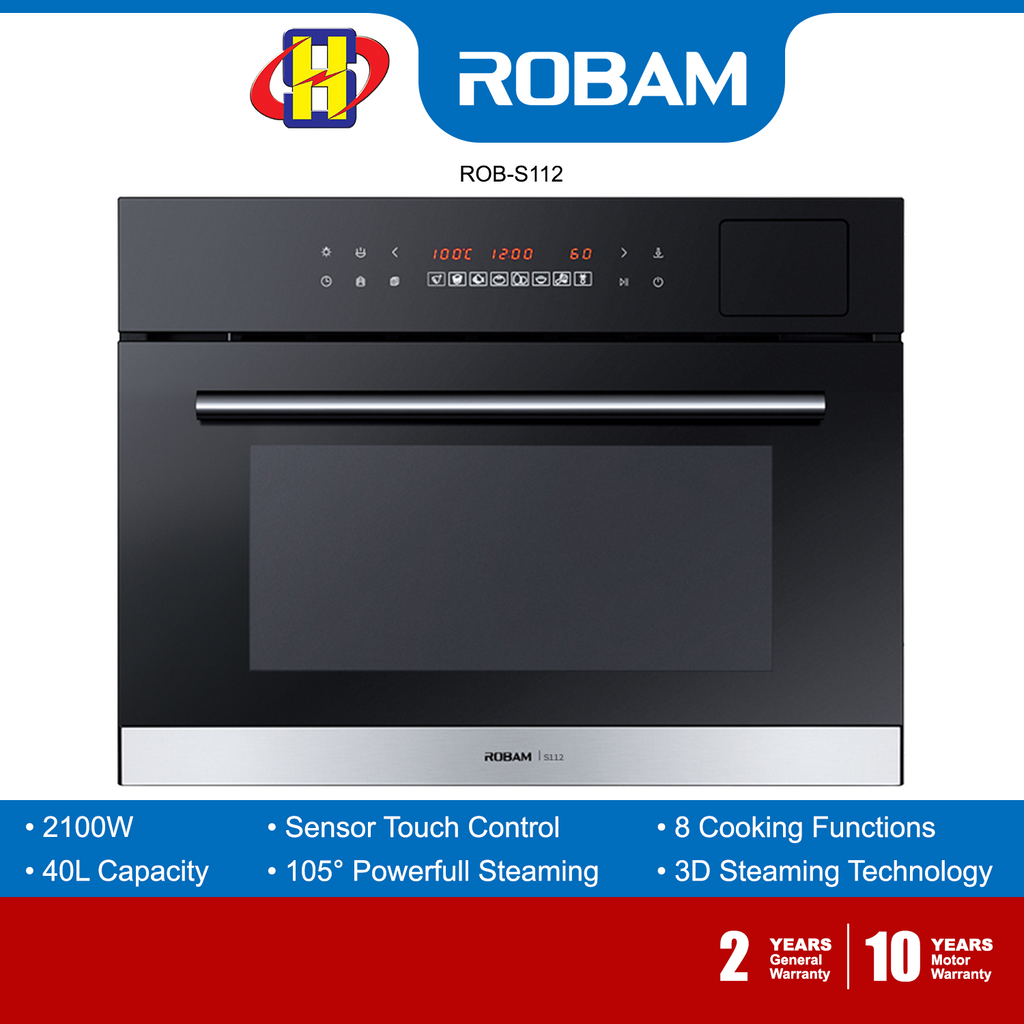 Robam Built-In Steam Oven (40L/2100W) 8-Cooking Modes Fully LCD Display ...