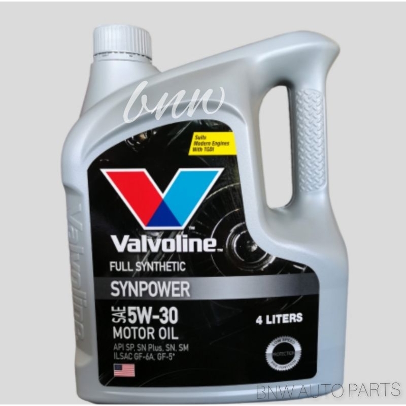 VALVOLINE Synpower 5W30 Full Synthetic Engine Oil 4L | Shopee Malaysia