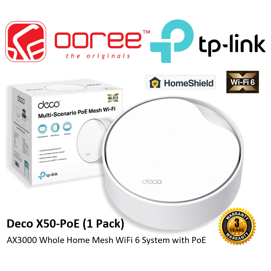 TP-LINK DECO X50-POE AX3000 WHOLE HOME MESH DUAL-BAND WIFI 6 SYSTEM ...