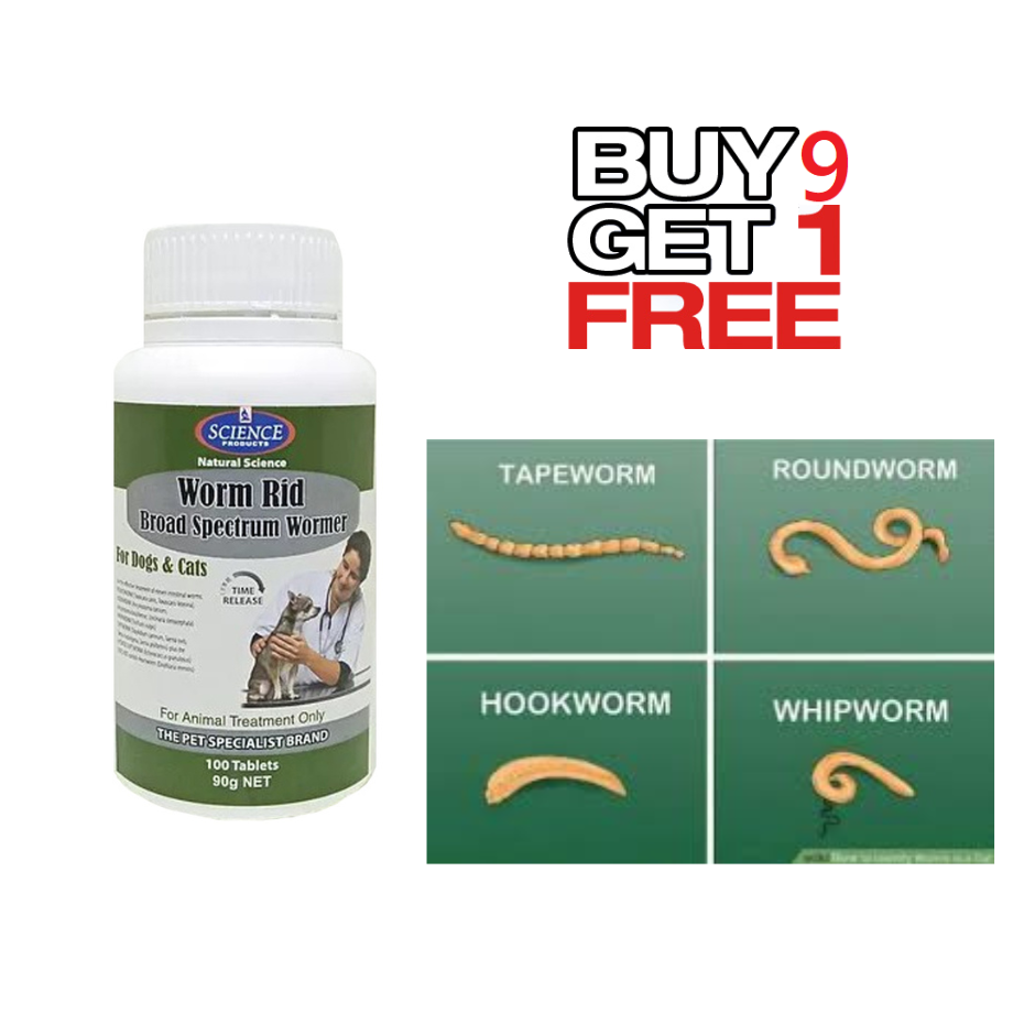 Science Products Worm Rid Broad Spectrum Wormer Cats & Dogs-1 Tablet ...