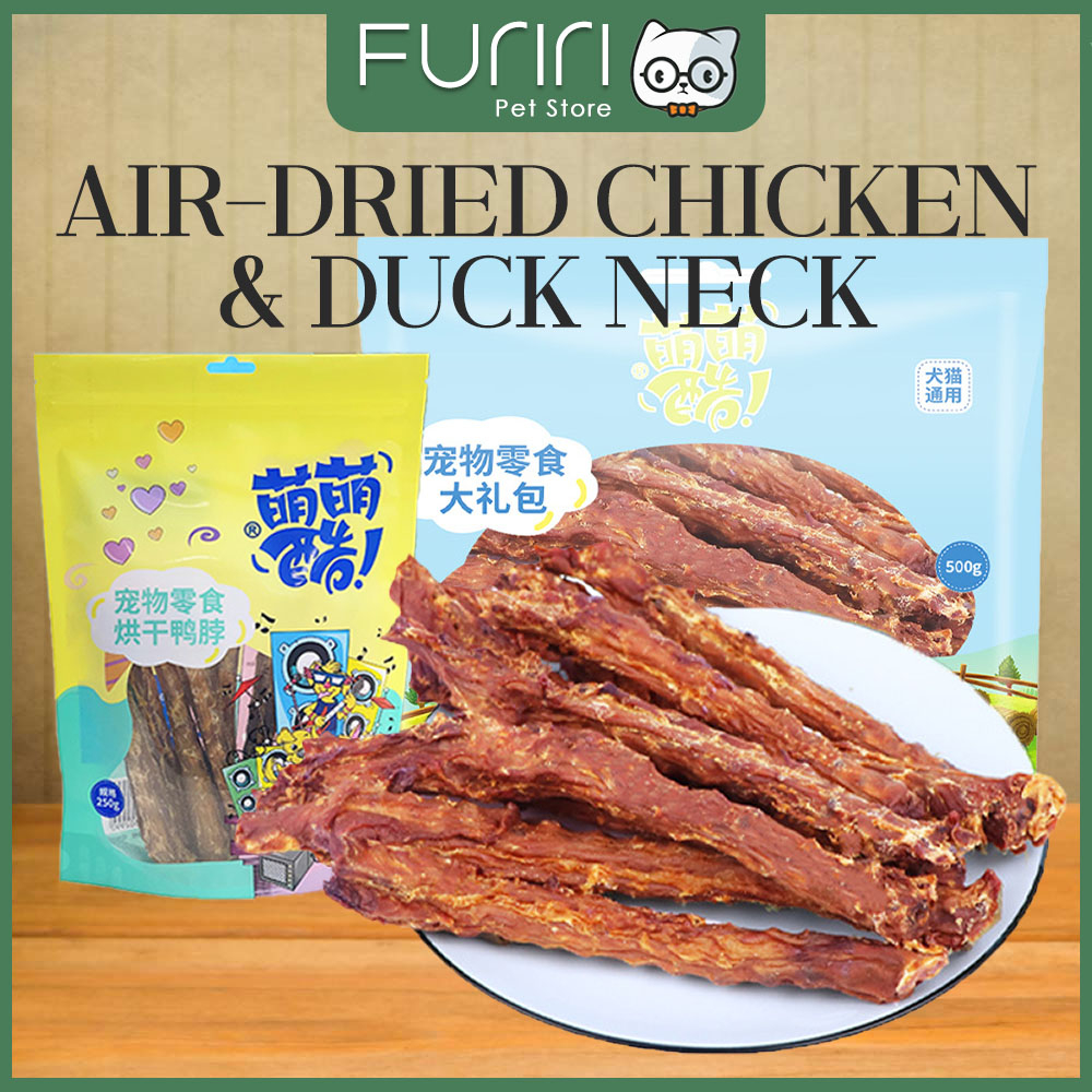 Furiri 250g 500g Dog Food Chicken & Duck Neck Stick Air Dried Pet ...