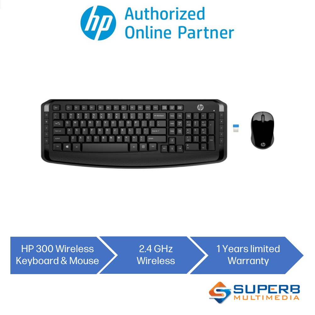 HP 300 Wireless Keyboard and Mouse [3ML04AA] | Shopee Malaysia