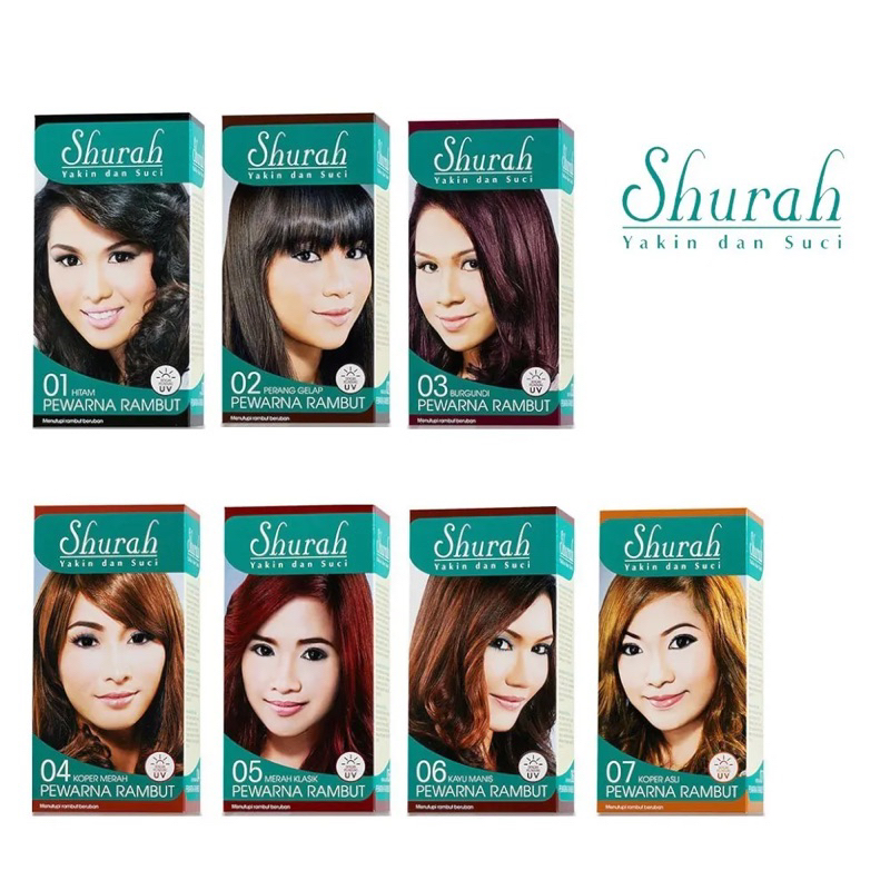 Shurah Pewarna Rambut (HALAL) Dengan Pelindungi UV / Hair Color (NEW ...
