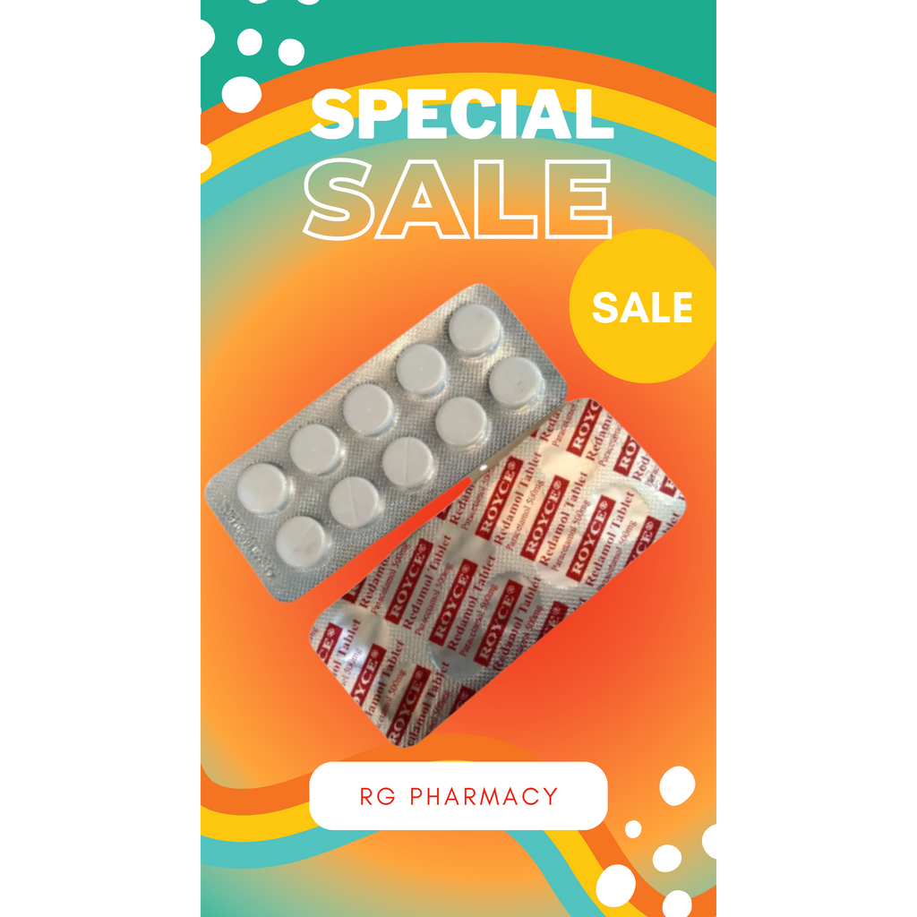 Redamol Paracetamol 500mg tablets 10's/ Strips Untuk Demam, Tahan sakit ...