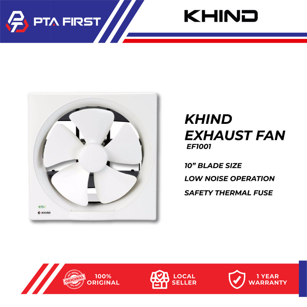 KHIND EF1001 Exhaust Fan 10" White (9557496010002) | Shopee Malaysia