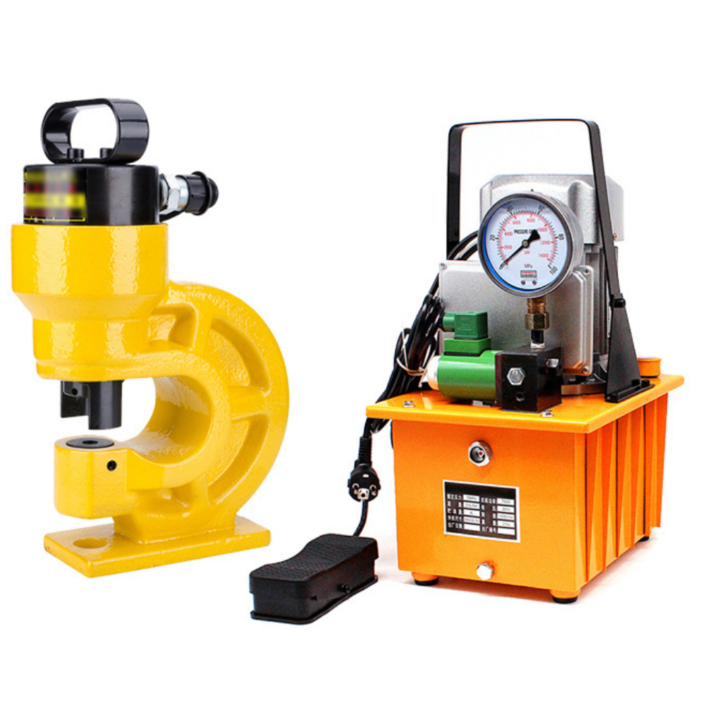 6MM Electric Hydraulic Hole Steel Punching Machine CH-60 Steel /AI /CU ...