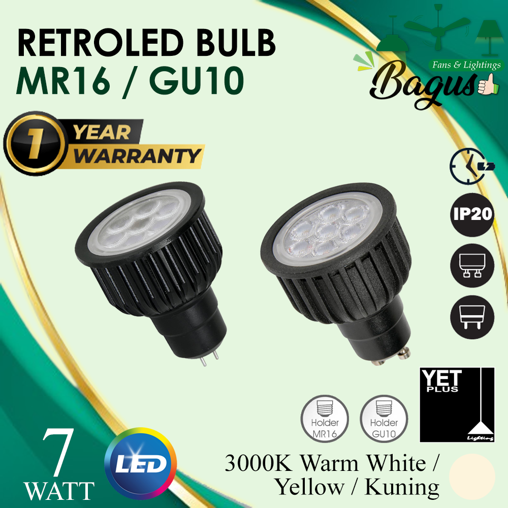 LED Bulb - YET PLUS MR16 / GU10 Bulb 7 Watt Mentol Ceiling Downlight ...