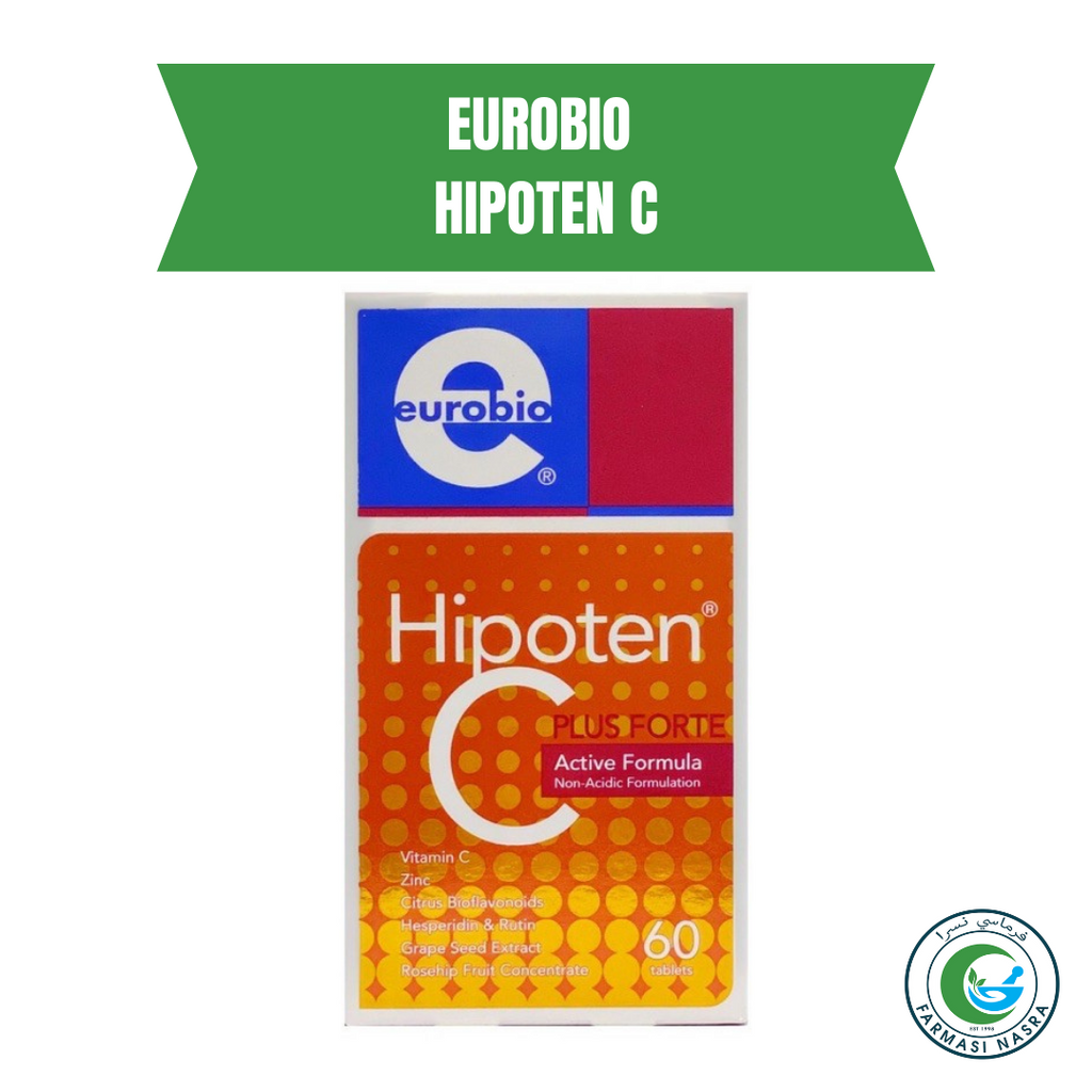 Eurobio Hipoten C Plus Forte (Vitamin C) 1000MG 60's {EXP: 04/2026 ...
