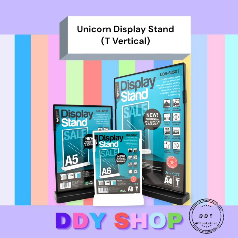 Unicorn T Shape Display Stand Tabletop Stand Paper Holder Brochure ...