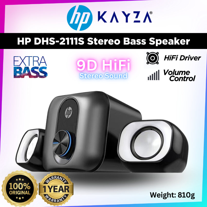 [1 Year Warranty] Stereo Computer Speaker HP DHS-2111 USB Speaker PC ...