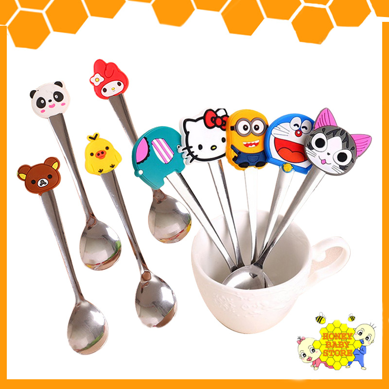Creative Cute Cartoon Character Handle Self Feeding Stainless Steel ...