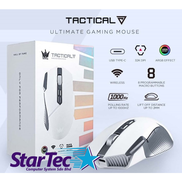 GALAX HOF TACTICAL M1 WIRELESS GAMING MOUSE (WHITE) | Shopee Malaysia