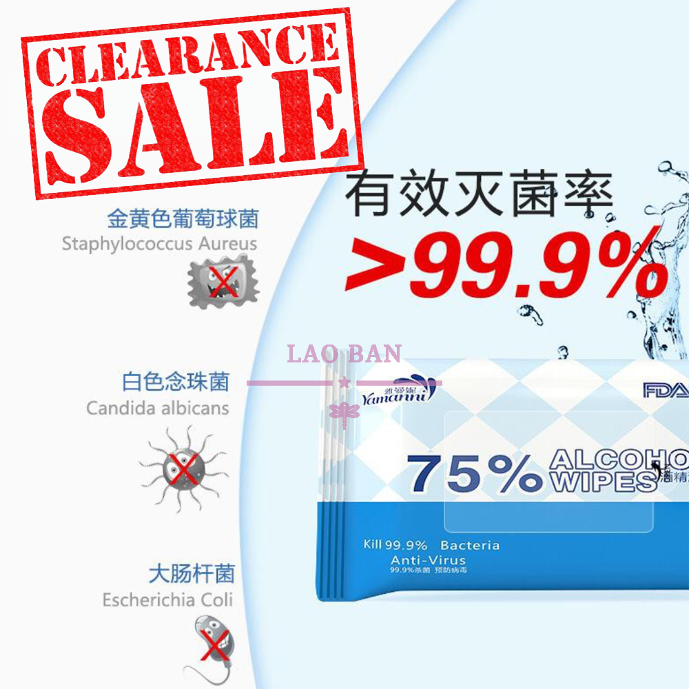 [ CLEAR STOCK - EXPIRY : JUL '23 ]75% Alcohol Wipes Wet Tissue ...