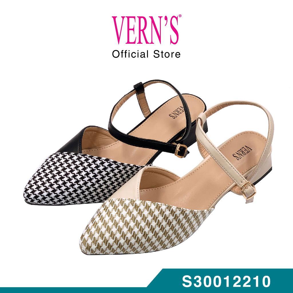VERN'S Kasut Slingback Pointed Toe (S30012210) | Shopee Malaysia