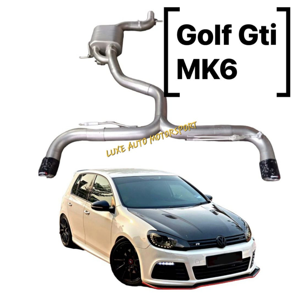 Golf GTI MK6 Extractor Downpipe / Front Pipe Exhaust Stainless Steel ...