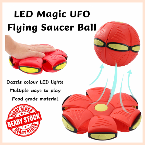 LED Light UFO Flying Ball Bola Mechamato Flat Saucer Ball Magic Ball ...