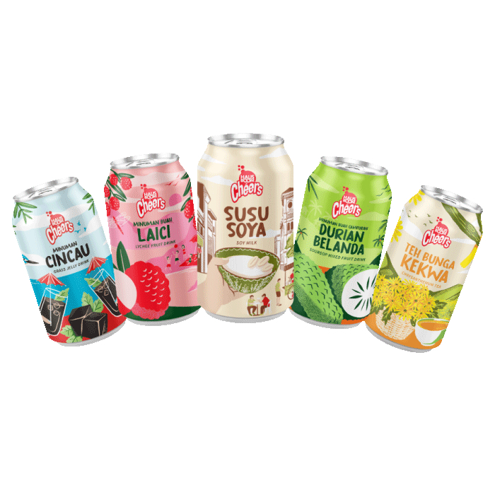 Cheers Asia Drinks (1 carton x 24 can 300ml) Grass Jelly / Lychee / Soy ...