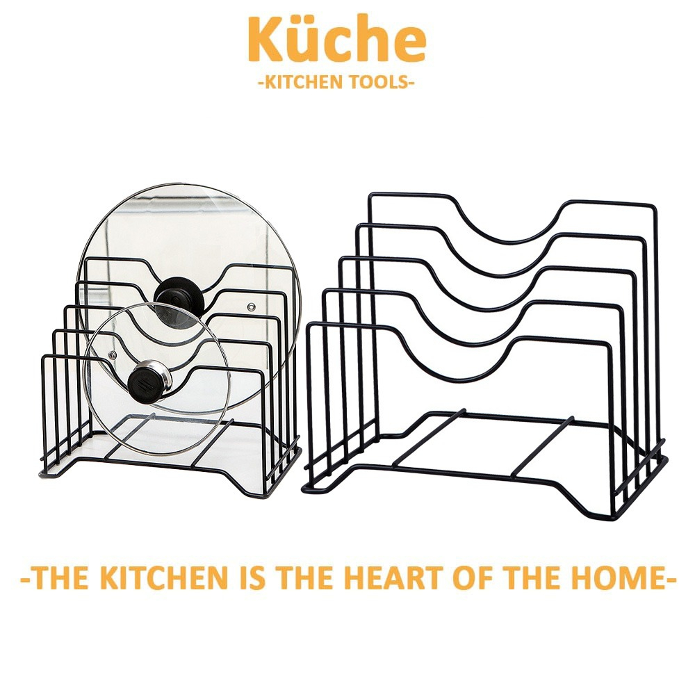 KUCHE Pot Cover Rack Metal Kitchen Lid Storage Rack Cutting Chopping ...
