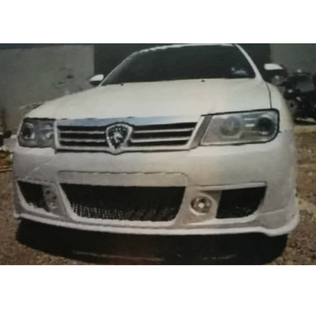 Proton Waja 2007 R3 Front Bumper With Lamp Fiber Body Kit Ready Stock ...