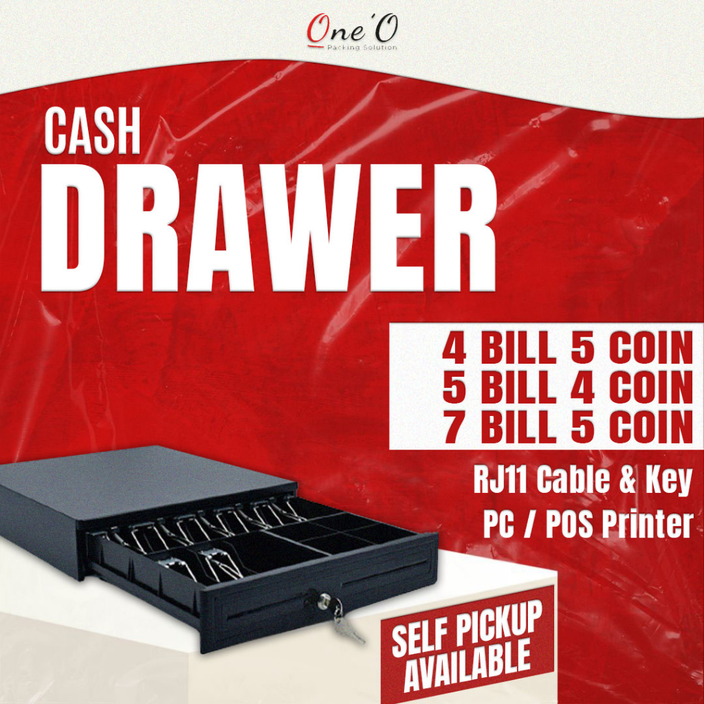 Cash Drawer Box POS System Register RJ-11 Key Lock 钱箱收银机 Cash Box Money ...