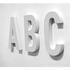 PVC Foamex Size 10cm high - Custom 3D Wording Alphabet Branding Sign ...