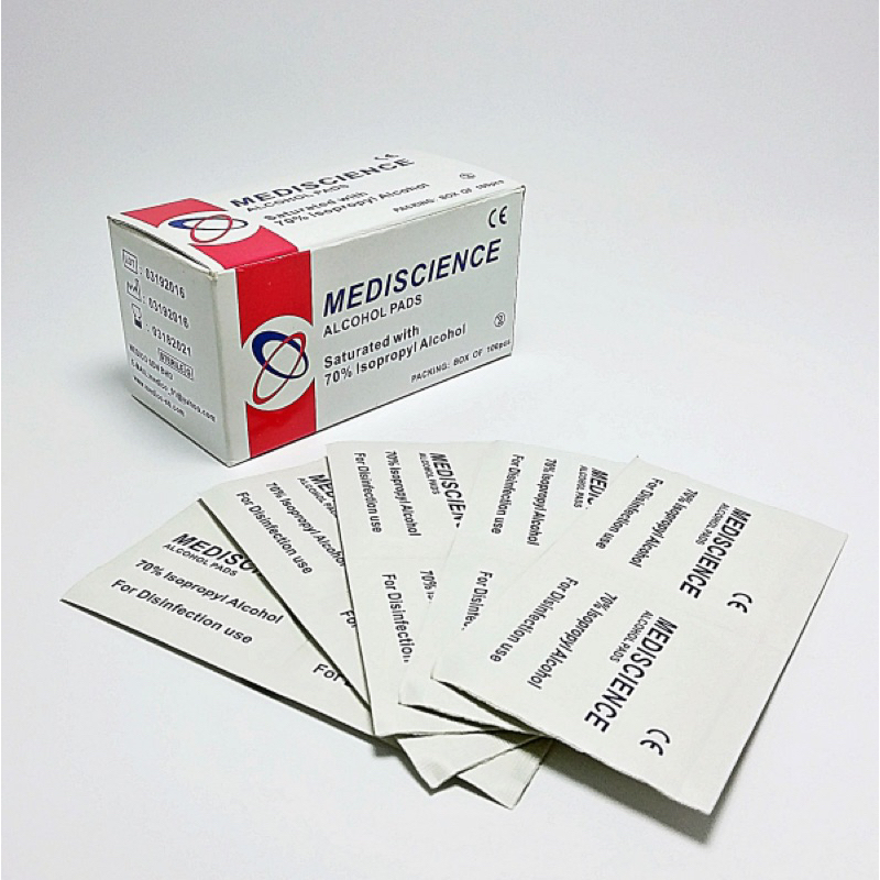 Mediscience Alcohol Swabs 70% Isopropyl Alcohol (100pcs) | Shopee Malaysia