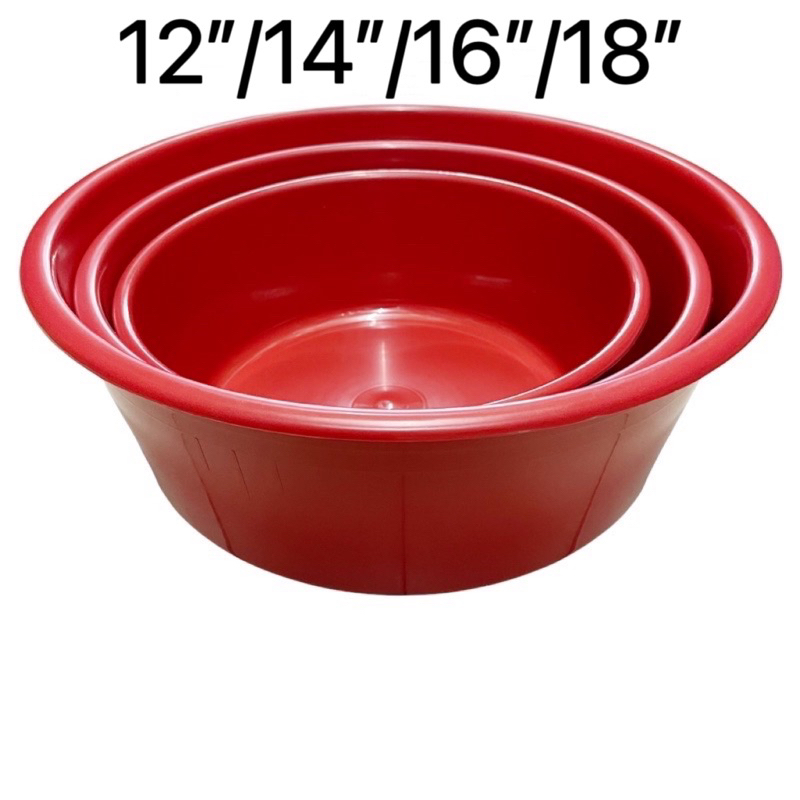 Round Plastic Basin 12”/14”/16”/18” / Basin Bulat Plastik Besen Plastik ...