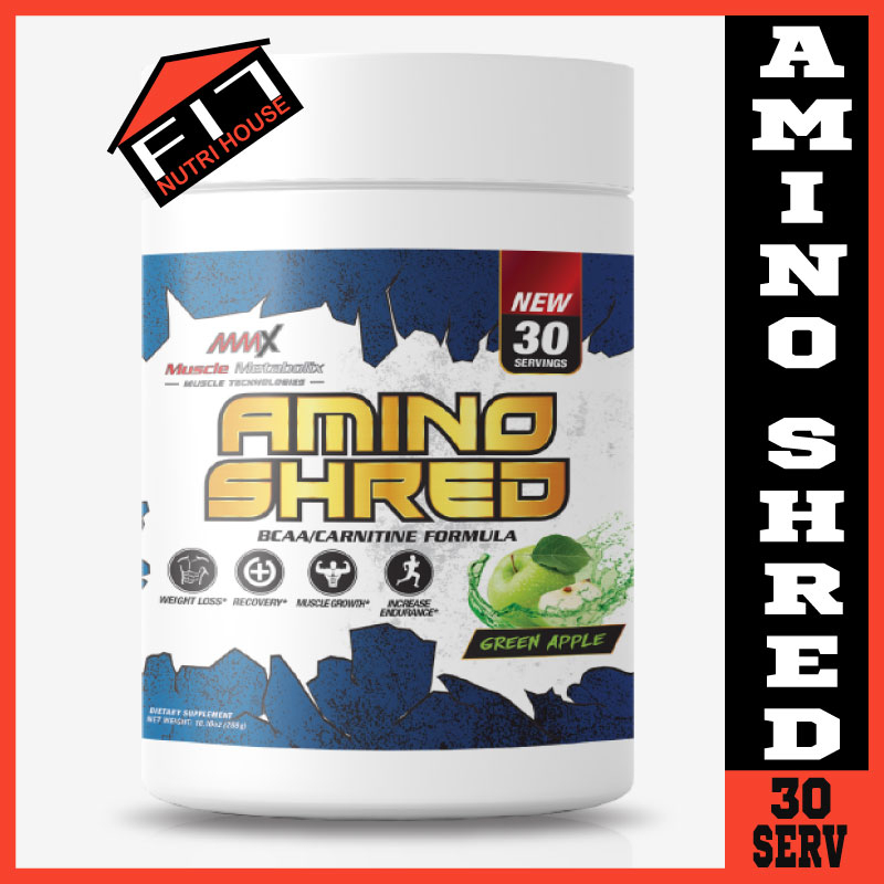 Metabolix Amino Shred BCAA L Carnitine Fat Burn Pre Workout (30 Serv ...