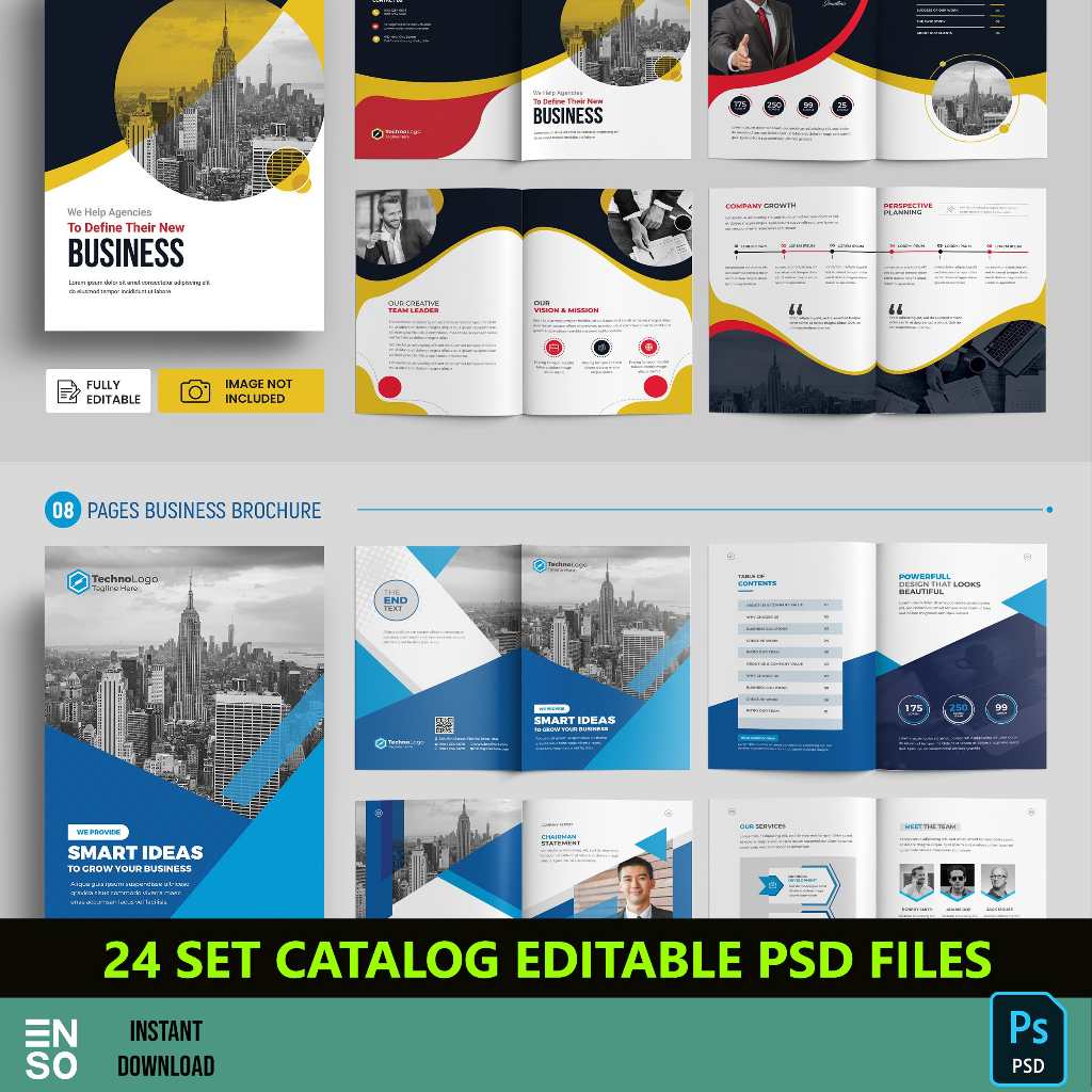 24 Set PSD Business Catalog Design Template Files | High Quality ...