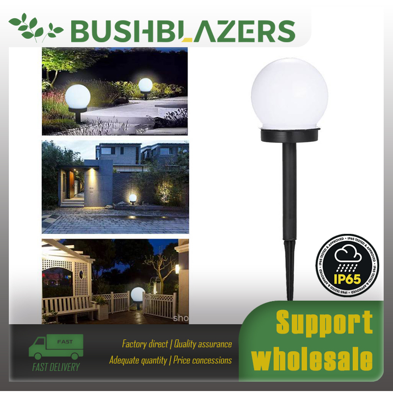 【BUSHBLAZERS】Solar Panel LED Round Ball Light Outdoor Path Landscape ...