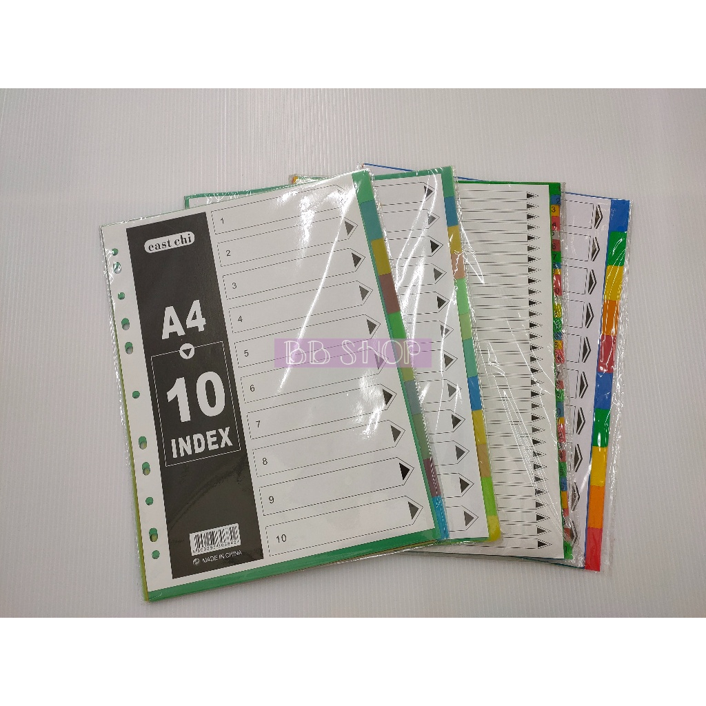 A4 Index Paper A4 Index Color Paper Index Plastic Paper 10 Color Index ...