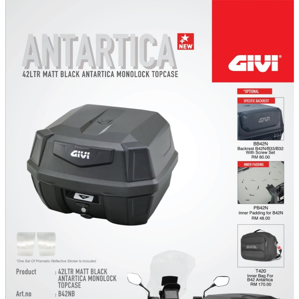 GIVI MONORACK R25 V1 - V3 / MT25 + BOX B32N B32NB B32N-ADV B33N2M B42N ...