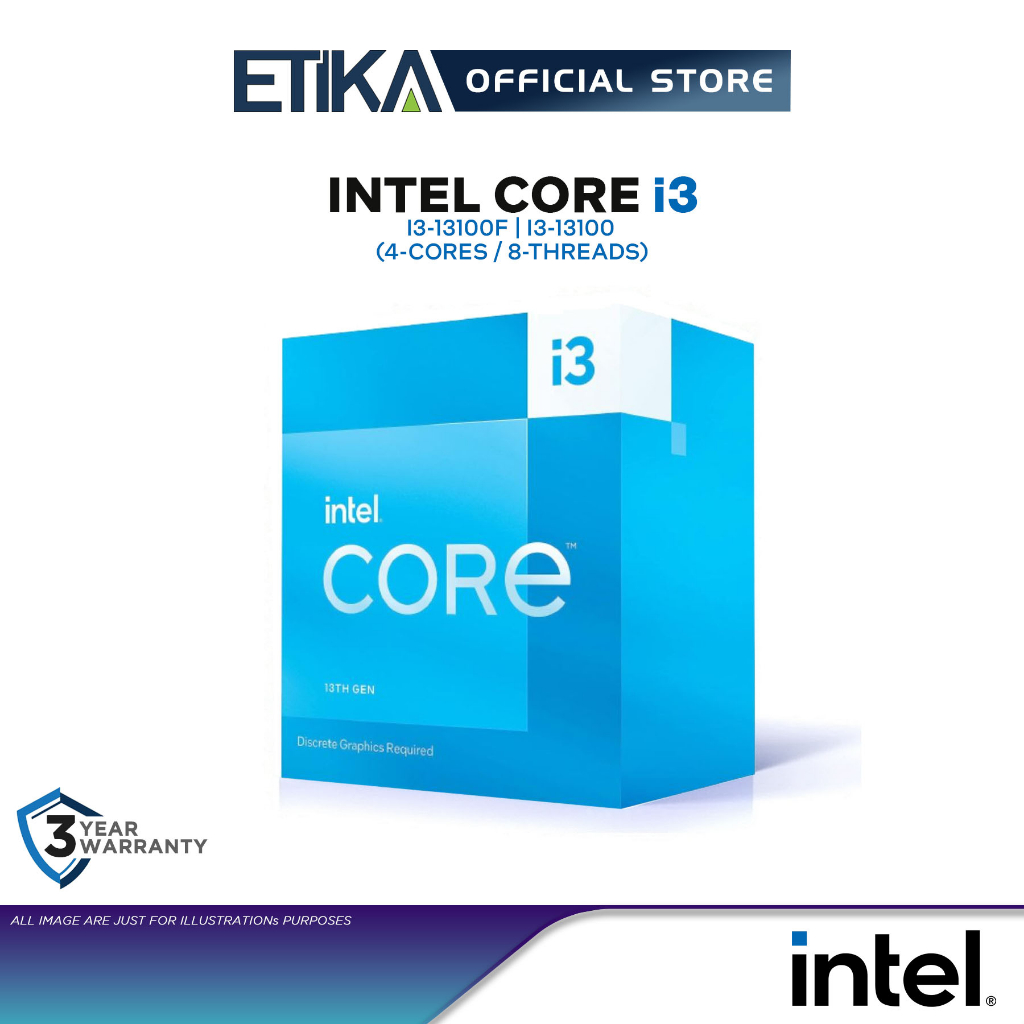 Intel Core i3-13100F | i3-13100 | 4-Core LGA1700 Socket 13th Gen CPU ...
